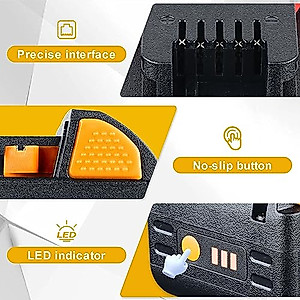 2Pack 6.0Ah 18V Battery Replace for Milwaukee M 18 Battery Lithium 48-11-1862 48-11-1850 48-11-1820 48-11-1840 48-11-1828 48-11-1815 Compatible with Milwaukee 18-Volt Cordless Power Tool Batteries