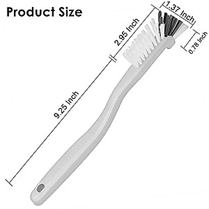 JIANYI Kitchen Scrub Brush, Right Angle Bottle Bathroom Brush for Sink Household Pot Pan Edge Corners Tile Lines Deep Cleaning with Stiff Bristles(6Pack)