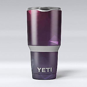 Design Skinz Dark Purple and Pink Geometric Shapes - Skin Decal Vinyl Wrap Kit Compatible with The Yeti Rambler Cooler Tumbler Cups