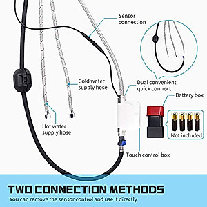 Touch Kitchen Faucet Sprayer Sink Smart Faucet with Pull Down Activated Black Faucet