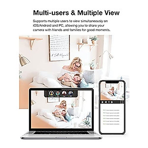 senri Mini Security Camera, 1080P HD WiFi Home Indoor Outdoor Camera for Baby/Pet/Nanny, IP Camera Remote Viewing for Security with iOS,Android Phone APP