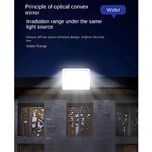 100W to 500w Pure White High Bright Solar Power Flood Light Outdoor Remote, IP67 Waterproof, Auto On/Off, Wide Range, Dusk to Dawn for Yard, Gazebo, Shed, Barn, Porch, Patio, Garage, Garden (200W)
