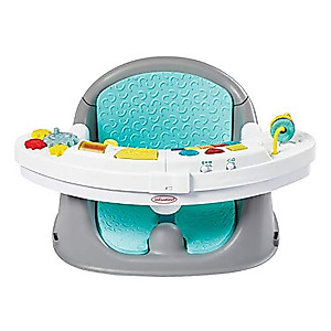 Infantino Music & Lights 3-in-1 Discovery Seat and Booster - Convertible, Infant Activity and Feeding Seat with Electronic Piano for Sensory Exploration, for Babies and Toddlers, Teal