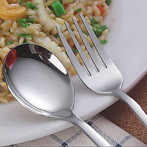 YTX Soup spoons, Korean Stainless Long Fork (6, Stainless Steel)