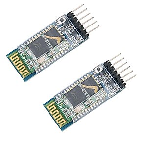 HiLetgo 2pcs HC-05 Wireless Bluetooth RF Transceiver Master Slave Integrated Bluetooth Module 6 Pin Wireless Serial Port Communication BT Module for Arduino