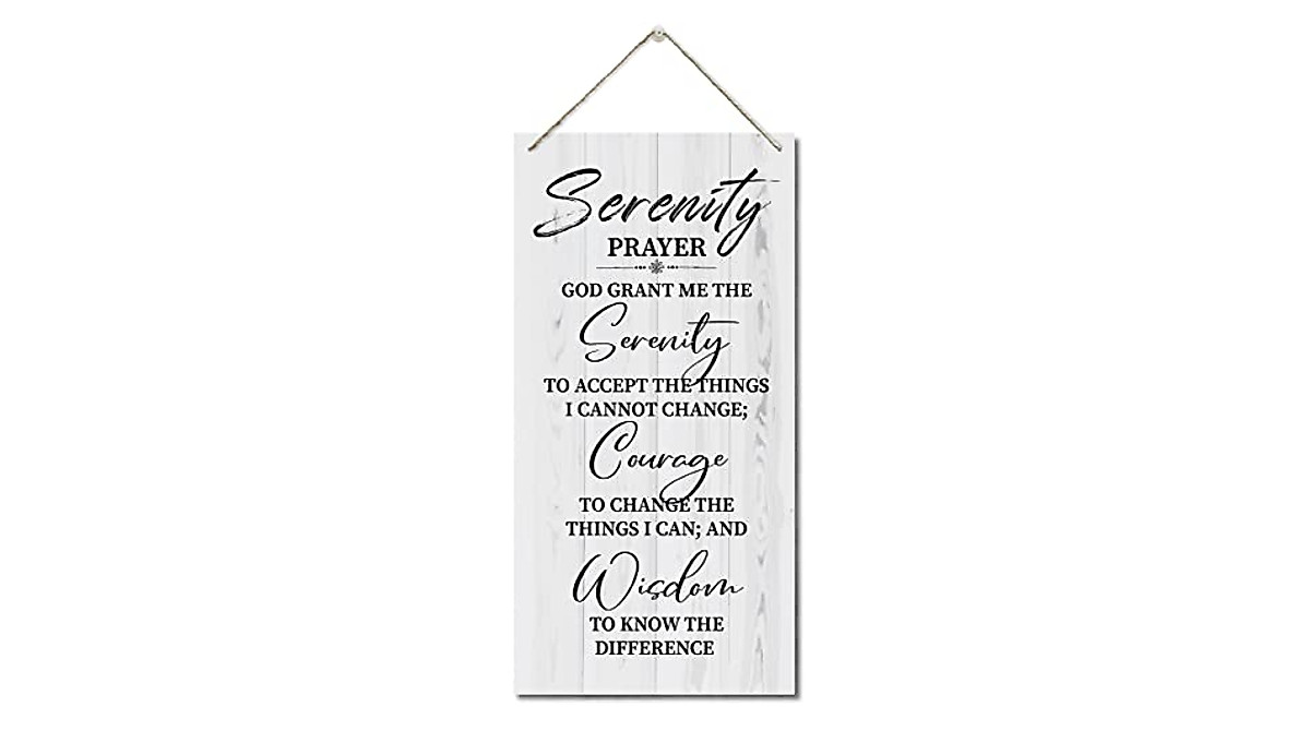 Serenity Prayer Sign - Christian Wall Decor & Gift | Farmhouse Style