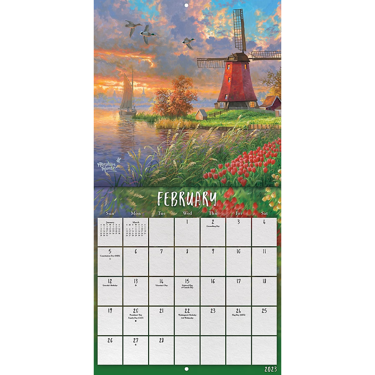 2023 Country Road by Abraham Hunter Wall Calendar