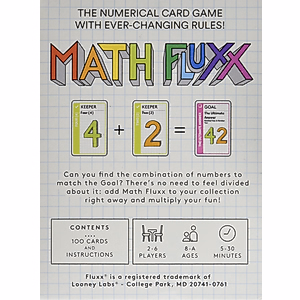Looney Labs Math Fluxx Card Game - Mathematical Adventure for All Ages
