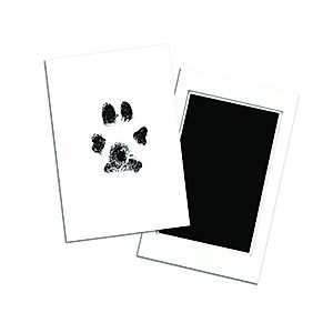 Pearhead Small Pet Paw Print Clean-Touch Ink Pad and Imprint Cards, for Small Sized Cats or Dogs, Pet Owner Gifts, DIY Keepsake Pawprint Maker, Black