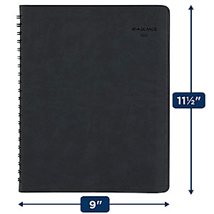 AT-A-GLANCE 2024 Weekly Appointment Book Planner, 8" x 11", Large, The Action Planner, Black (70EP010524)