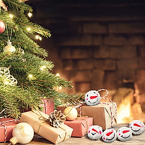 Sumind 36 Pieces Snowmen Balls Snowball First Fight Snowflake Ball with Bag Snowball Fun Snowballs Funny Snowball Toy Plush Snowman Snowballs for Snowball Fight Christmas Party Decor (Snowman)