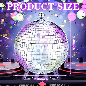 Hoolerry 2L Disco Ice Bucket Ice Storage with Lid Ice Barrel Trendy Double Insulated Stainless Steel Bucket 70s 80s 90s Theme Disco Party Supplies Kitchen Bar Stuff Retro Party Accessories