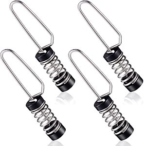 Moxweyeni Boat Flag Clips Stainless Steel Marine Flag Clips for Halyards Outrigger Lines Antennas Stern Lights Flagpole Rope Fishing(4 Pack)
