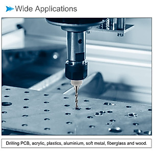 CoCud Micro PCB Drill Bits, 1/8" Shank 1mm Cutting Edge, Tungsten Carbide Print Circuit Board Drill Bit - (Applications: for CNC Drilling Engraving Machine), 10-Pieces