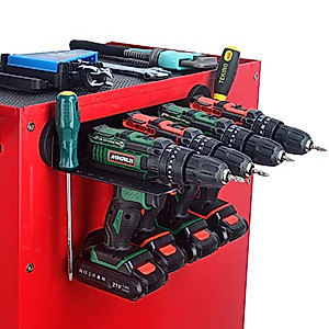 MUTUACTOR Power Drill Drivers Tool Holder,Magnetic Tool Holders,Garage Tool Storage Rack,Heavy Duty Floating Tool Shelf & Organizer,Stainless Steel Storage Organizer Holder,Perfect for Father’s Gift