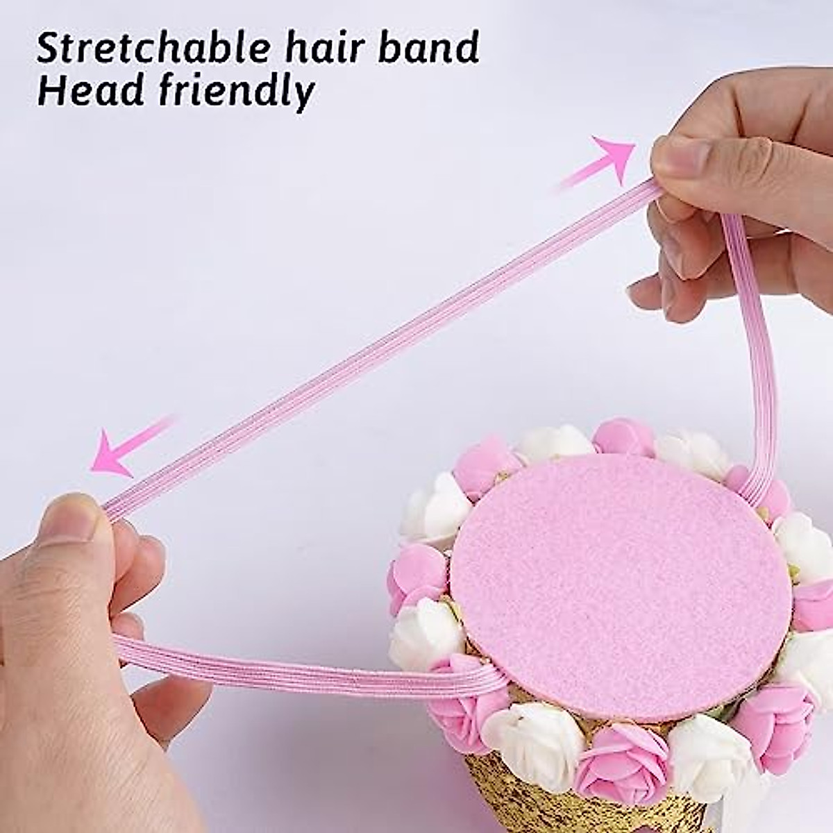 Haomaomao Baby Birthday Crown, Girls Party Hat Princess Gold Flower Tiara Photo Props Decorations Birthday Gifts (1st Birthday Crown)