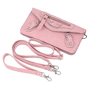 Damara Girl's Crossbody Case Cover Pouch Purse Hand Bag for Smartphone,Pink