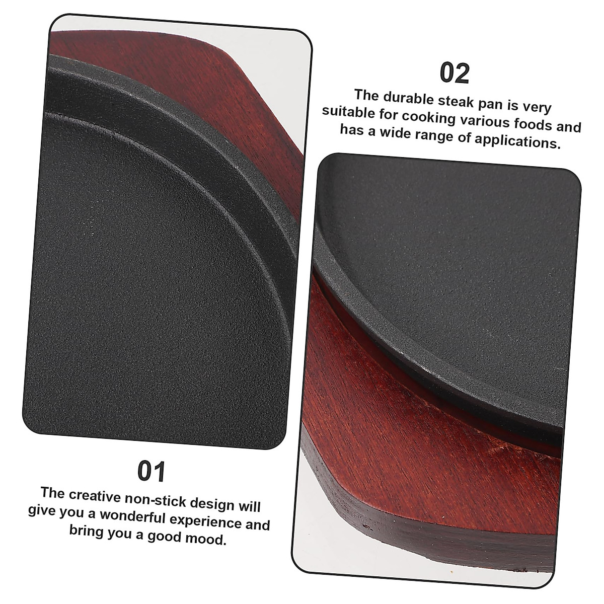 MUSISALY 1 Set Barbecue Plate Steak Grill Plate Grilled Fish Plate Wood Serving Tray fajita Serving Platter fajita Griddle Non Stick Fry pan Steak Plates Baking pan Iron Plate Metal