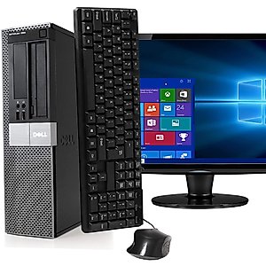 Dell Optiplex 980 Desktop PC with 20 Inch Monitor - Intel Core i5-650 3.2GHz 8GB 250GB DVD Windows 10 Professional (Renewed)