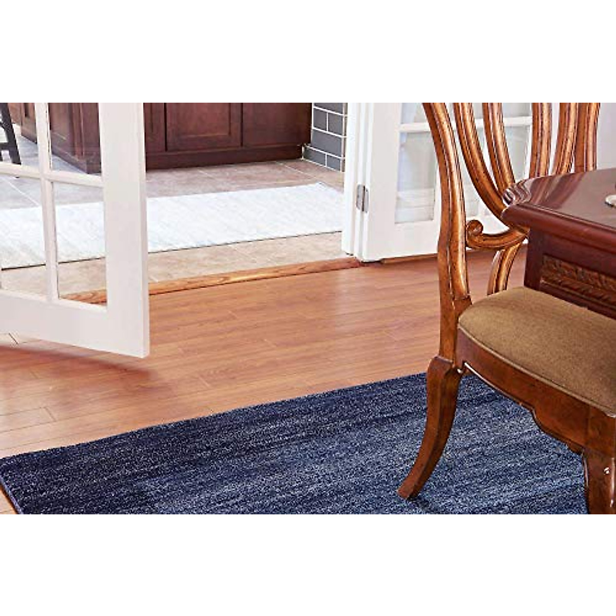 Unique Loom Del Mar Collection Area Rug-Transitional Inspired with Modern Contemporary Design, 3' 3 x 5' 3 Rectangular, Navy Blue/Beige