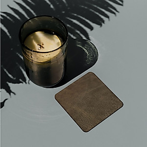 Faux Leather Fabric, Thick Durable Synthetic Repholstery Leather Vinyl, Soft Touch Distressed DIY and Craft Material - Individual 1 Yard Cut 36"x54" (Cocoa)