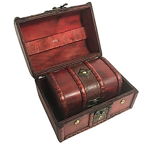 allgala Antique Wooden Jewelry Treasure Keepsake Box 2-PC Set-HD90203