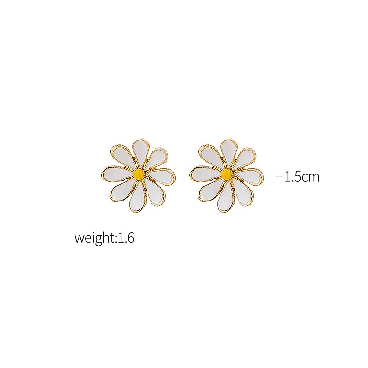 Daisy Flower Stud Earrings.Cute Chrysanthemum Dangle Earring Little Sun Flower Drop Earring for Women Jewelry (Stud)