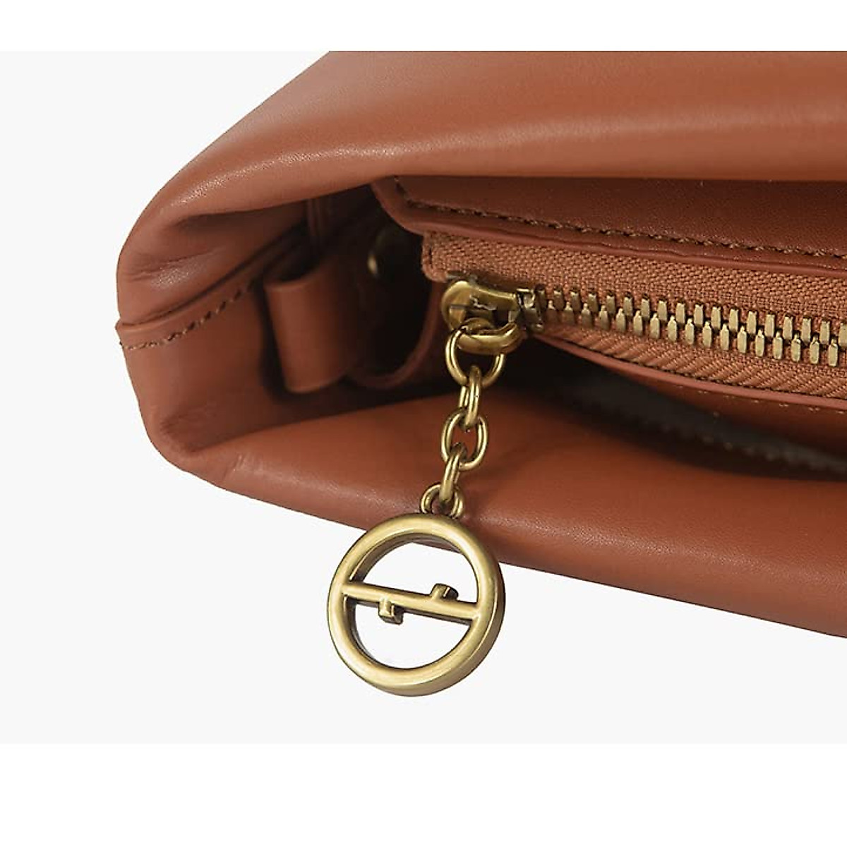 Vintage Leather Shoulder Bag Women's Crossbody Tote - Brown