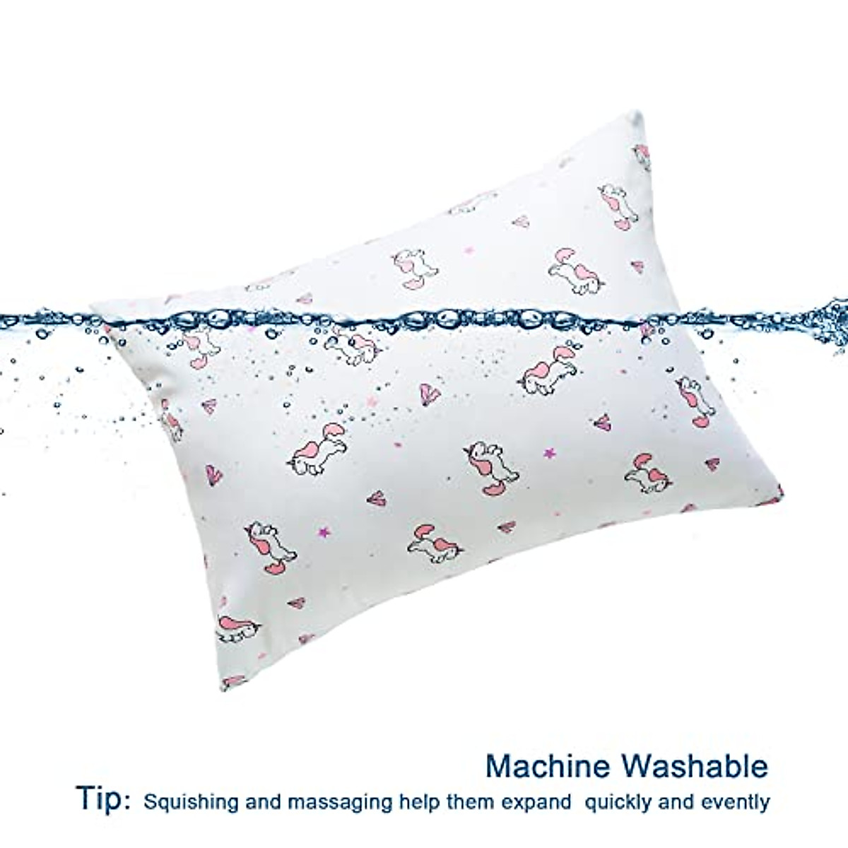 SPRINGSPIRIT Baby Toddler Pillow for Girls 2 Pack Ultra Soft & Breathable 14" x 19" Baby Pillows for Sleeping, Machine Washable Soft Travel Pillow, Toddler Bed Pillows