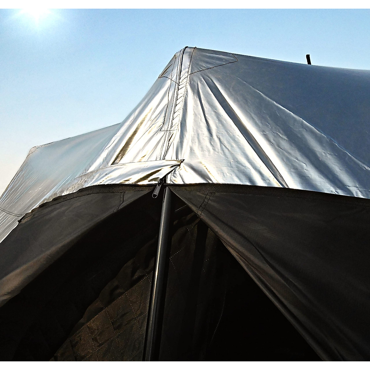 RDS Gear - Obsidian Heatshield Thermal Tent Cover - UV 50+ Light Blocking Outdoor Camping Tarp Canopy - Ultralight Over Tent Sun Shade - Lightweight Camp Fly to Cool Your Shelter - Instant Setup