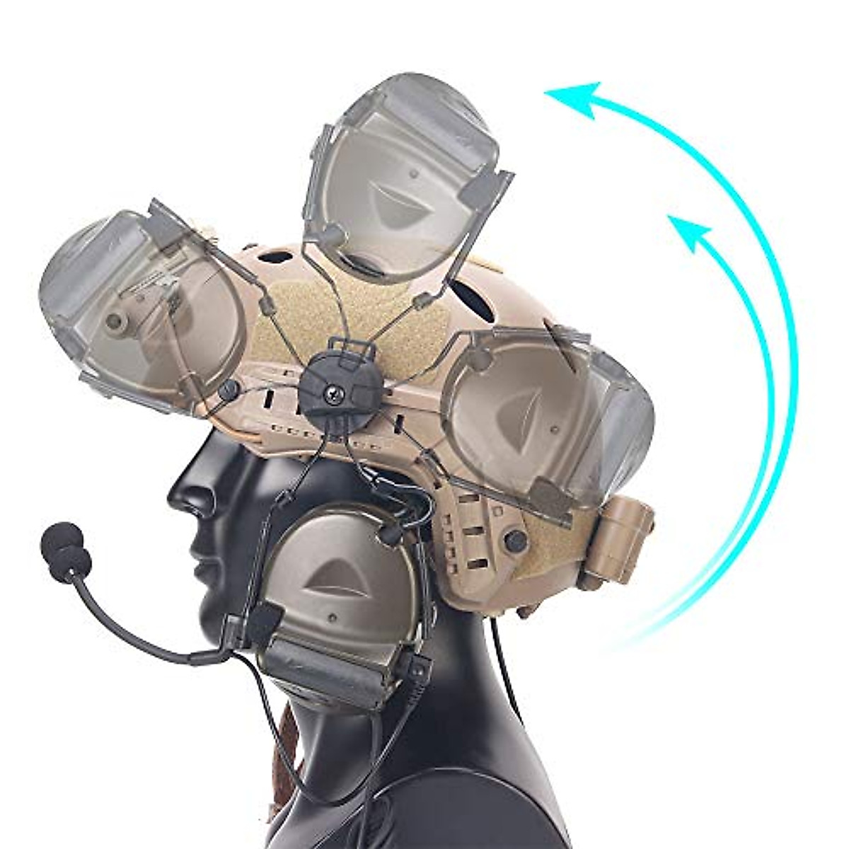 【Z-TAC Official Store】 ZTactical zComta II TacticalHeadset (Z041-FG) + Rotatable Adapter for Fast (Z147)+ U94 zPTT Kenwoo Push-to-Talk（Z113-KEN） NoiseCanceling Sound Collection G:1 NonMilSpec OD