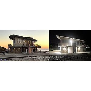 RuggedGrade 5,600 Lumen - 40 Watt Rotate III Series LED Wall Pack - 5000K - High Efficiency 140 Lumen to watt - Black Color - with Photocell