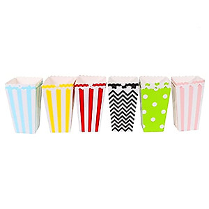 UPKOCH 36pcs Popcorn Box Paper Candy Container Paper Popcorn Box Popcorn Holders Disposable Containers Candy Containers Candy Snack Box Party Supplies Popcorn Paper Box White Cardboard