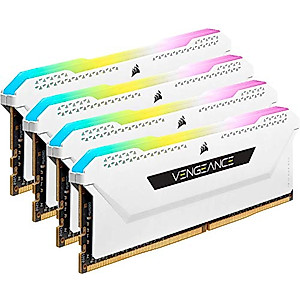 Corsair Vengeance RGB Pro SL 32GB (4x8GB) DDR4 3200 (PC4-25600) C16 1.35V - White (CMH32GX4M4E3200C16W)