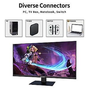 Gawfolk 27 Inch Gaming Monitor 144Hz/ 165Hz, Full HD 1080P Computer Monitors for Home Office, 1ms GTG with FreeSync, Low Motion Blur, sRGB 99%, VESA, Tilt Adjustable, Eye Care