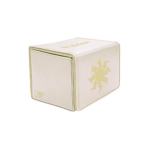 Ultra Pro - Mana 8 Alcove Edge Deck Box - Plains for Magic: The Gathering, Store & Protect up to 100 Standard Size MTG Cards, Great for Commander Deck, Side Loading Deck Box, Premium Leatherette