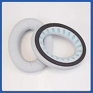 Replacement Ear Pads Cushions, Ear Covers for Bose QuietComfort 45 QC45 QC35 QC35 ii QC25 Over-Ear Headphones (White)