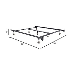 Classic Brands Hercules Universal Heavy-Duty Metal Bed Frame | Adjustable Width Fits Twin, Twin XL, Full, Queen, King, California King