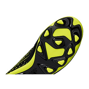 adidas Copa Sense.4 Flexible Ground Soccer Shoe, Black/Team Solar Yellow/Bright Cyan, 5.5 US Unisex Big Kid