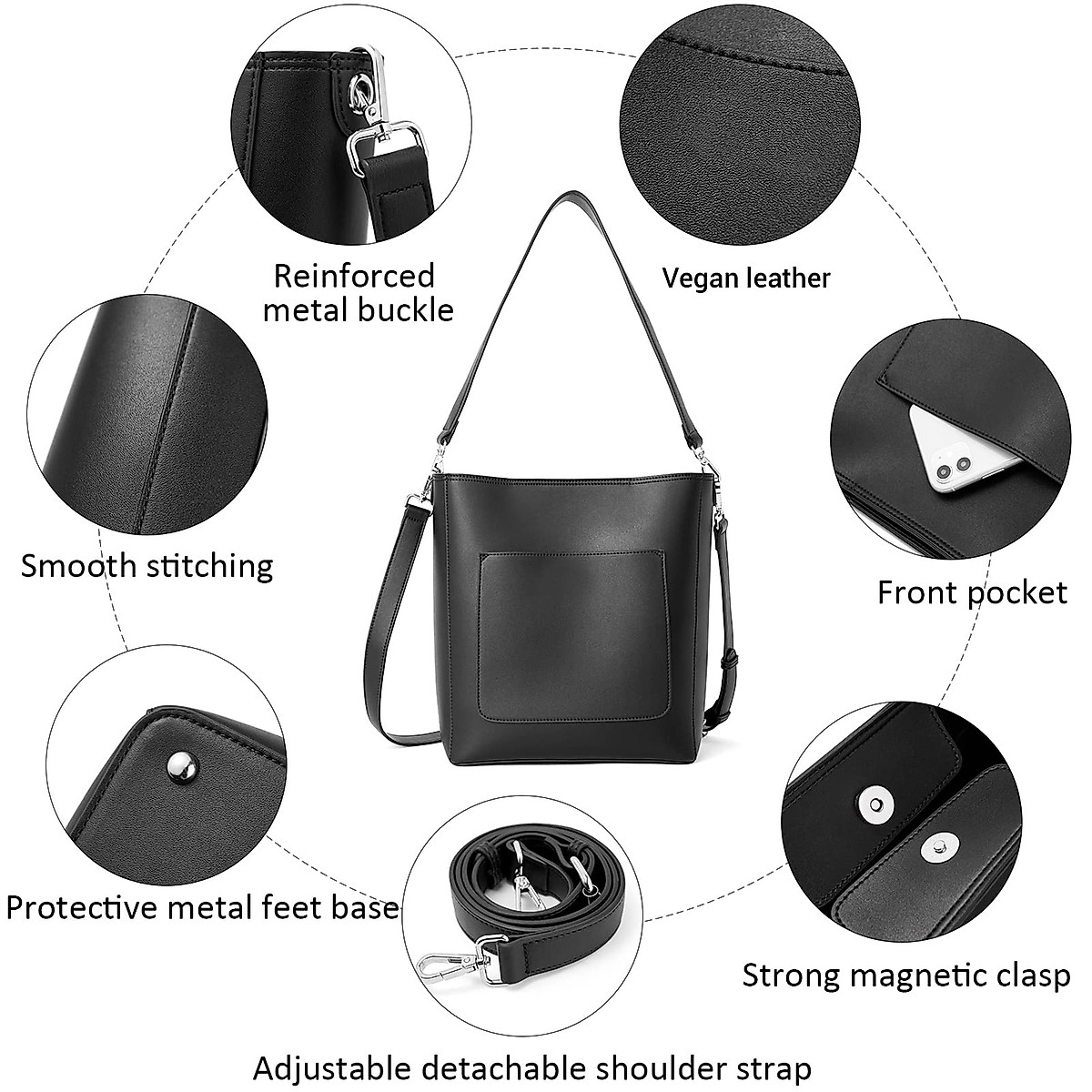 BROMEN Hobo Bags for Women and Wristlet Wallet
