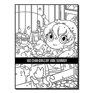 100 Chibi Girls: An Adult Coloring Book Collection with Cute Girls, Fantasy, Horror, Christmas, and More!