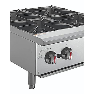 Kratos 29Y-071 4-Burner Gas Hot Plate, 24"W, Natural Gas, Field Convertible to LP