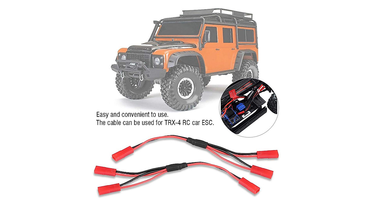 Dilwe 2Pcs JST Y Cable for RC ESC - Reliable Connection