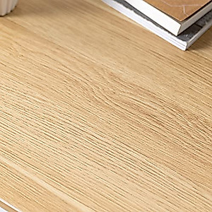 ZINUS Jennifer 55 Inch White Frame Desk, Computer Workstation, Office Desk, Dining Table, Easy Assembly, Natural