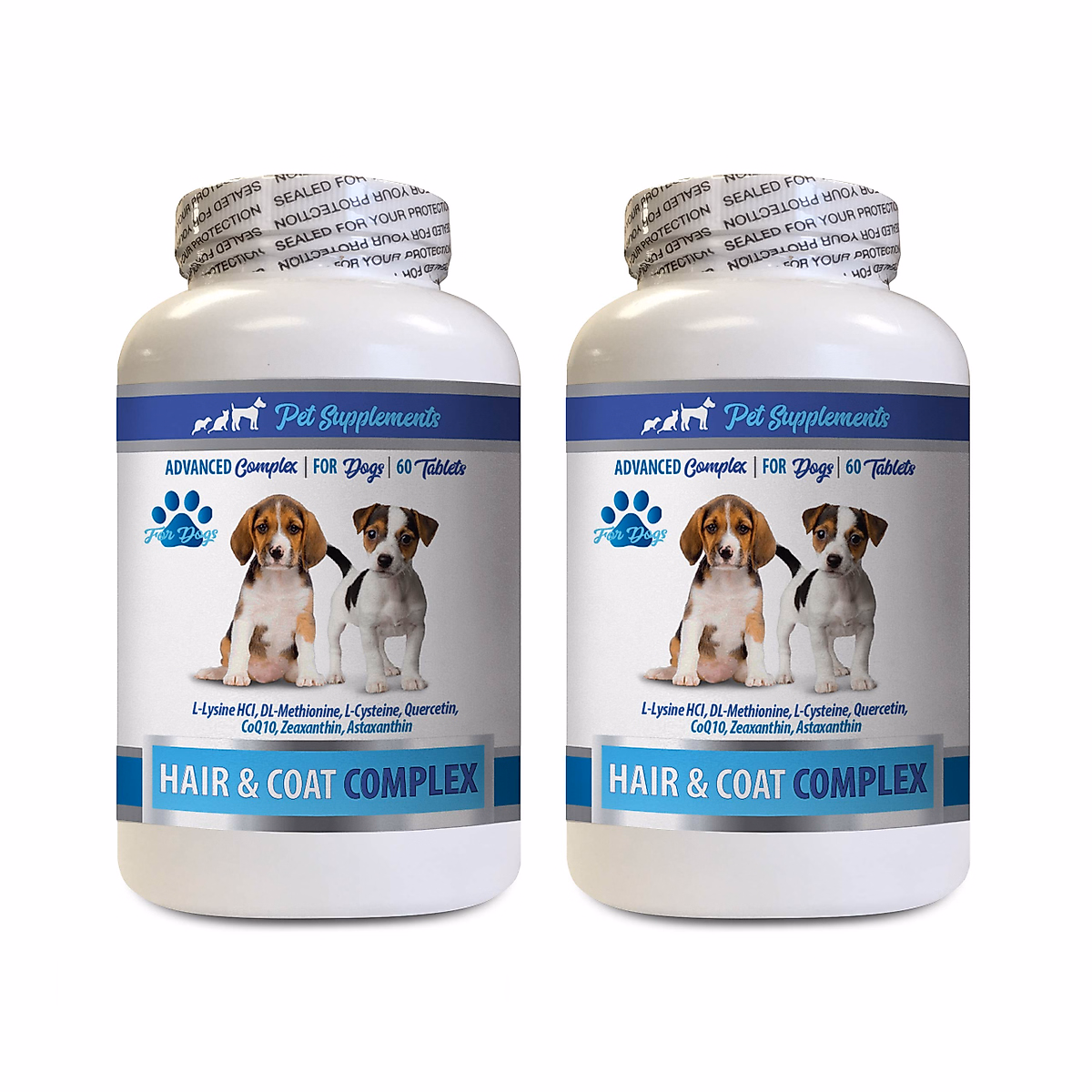Dog Skin and Coat Supplements - Dog Hair and Coat Complex - Itch Relief - Immune Support - Vitamins and Minerals - Dog Liquid Vitamins and Minerals - 2 Bottles (120 Treats)