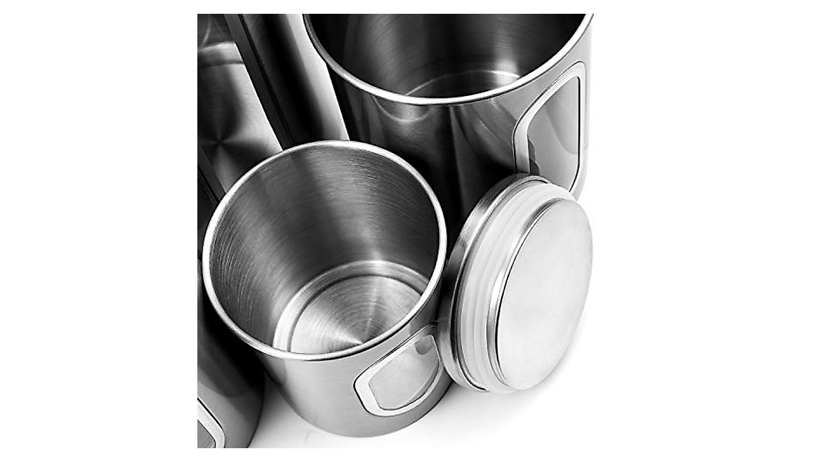 Deppon 4-Piece Airtight Stainless Steel Food Storage Containers