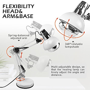 DUEBEL Heating Lamp for Candy Making –Affordable Candy Heater Perfect for Beginners in Sugar Art, Baking, and Confectionery - White & Silver Plating