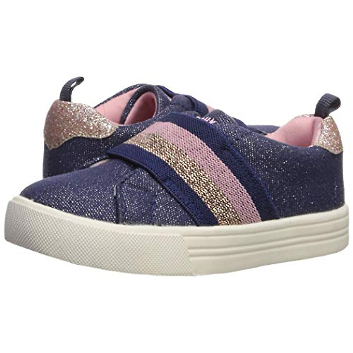 OshKosh B'Gosh Girls' Varsha Sneaker, Navy, 5 M US Toddler