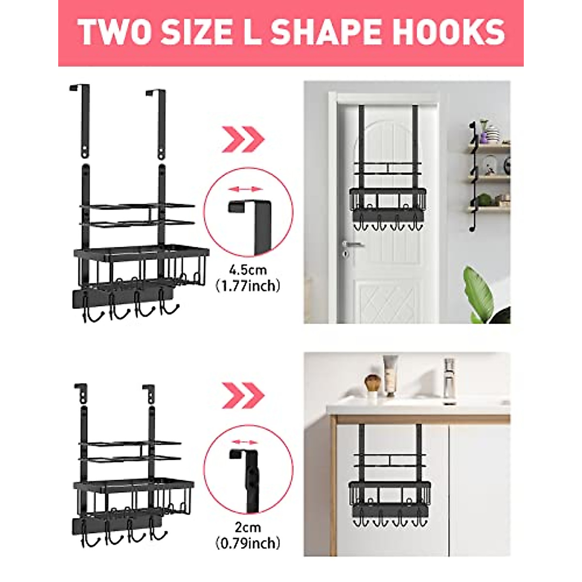 Hair Dryer Holder, Hair Tool Organizer Under Sink, Over Door Cabinet Hair Tool Organizer Wall Mounted, Bathroom Hair Tool Organizer Under Sink,Hot Styling Tool Storage Basket For Curling Wand