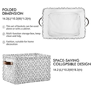 Floral Storage Basket Bins Foldable Decorative Storage Box Laundry Hamper Baskte Storage for Pet Books Clothes Makeup Nursery Closet Office,1 pcs